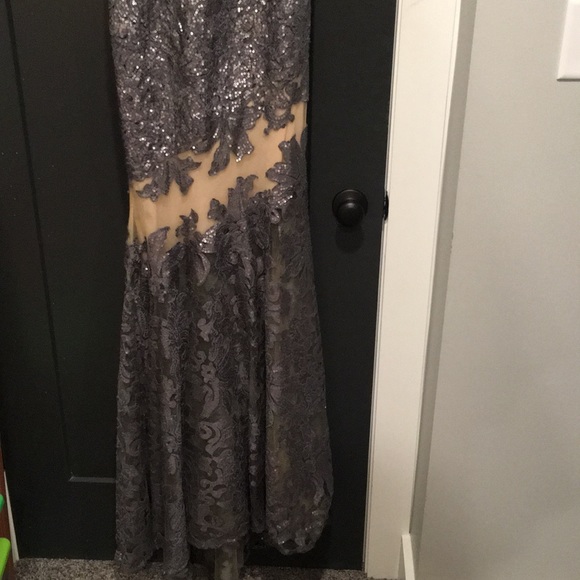 Jovani | Dresses | Gunmetal Embroidered Formal Dress | Poshmark
